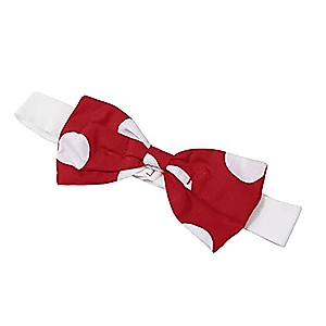 Toddler Baby Girls Outfits Infant Baby Skirt Set Ruffle Short Sleeve Top Polka Dot Suspender Skirt Set with Headband Clothes Set (Red, 6-12M)