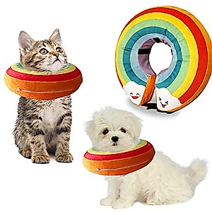 Inflatable Dog Cone Collar for Large Medium Small Dogs, Soft Cone Collar for Dogs Cats, Donut Dog Cone Alternative After Surgery S