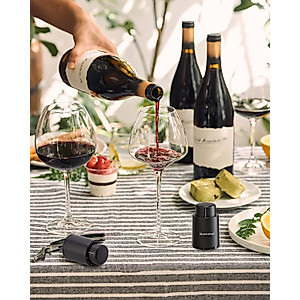 Wine Bottle Stopper, Vacuum Wine Bottle Stoppers, Reusable Wine Stoppers, Bottle Sealer Keeps Wine Fresh, 100% seal anti-leakage[2 PACK]…