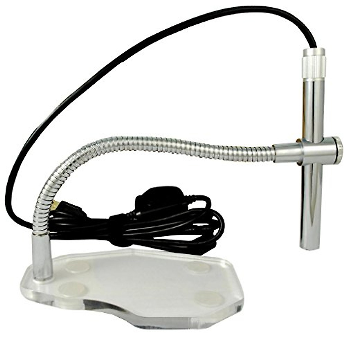 Opti-Tekscope Digital USB Microscope Camera- Advanced CMOS Sensor, True High Definition Macro 200x Zoom Imaging –1600 x 1200, Video, Flexible Acrylic Stand, 8 LED, Windows Mac Linux