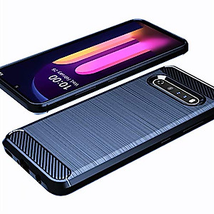 Osophter for LG V60 ThinQ Case,LG V60 Case Shock-Absorption Flexible TPU Rubber Full-Body Protective Phone Cover for LG V60 ThinQ(Blue)