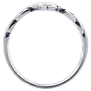 Gem Avenue 925 Sterling Silver Triquetra Celtic Knot Design Ring for Women Size 9