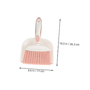 Garneck 1 Set Mini Broom Dustpan Tiny Dustpan Keyboard Broom Cat Litter Cleaning Broom Crevice Brush Detailing Brush Tabletop Small Broom Pets Dustpan Mini Hand Broom Animal Waste Broom Pp