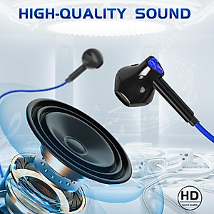 HUHD Wireless Gaming Headset Headphones for Switch PS5 PS4 PC Computer with Microphone, Bluetooth Gaming Earbuds 2.4GHz, Stereo Sound Behind-Neck in-Ear Wireless Game Headphones