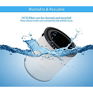 NXBHG Lv-H133 Replacement Filter Only Compatible with LEVOIT LV-H133 Air Purifier, H13 Grade True HEPA Filter and Activated Carbon Filter Set, LV-H133-RF, 2 Pack