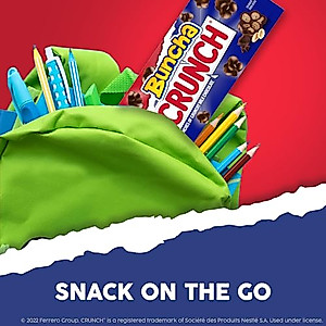 CRUNCH Buncha CRUNCH, Bulk 12 Pack, Milk Chocolate and Crisped Rice, Movie Theater Candy Box, 3.2 oz Each