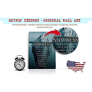 SUCCESS WALL ART FRAMED Motivational Wall Art Office Wall Decor for Men and Home Office Decor 11.5 x 15”