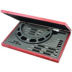 Interchangeable Anvil Micrometer 6-12" W CASE