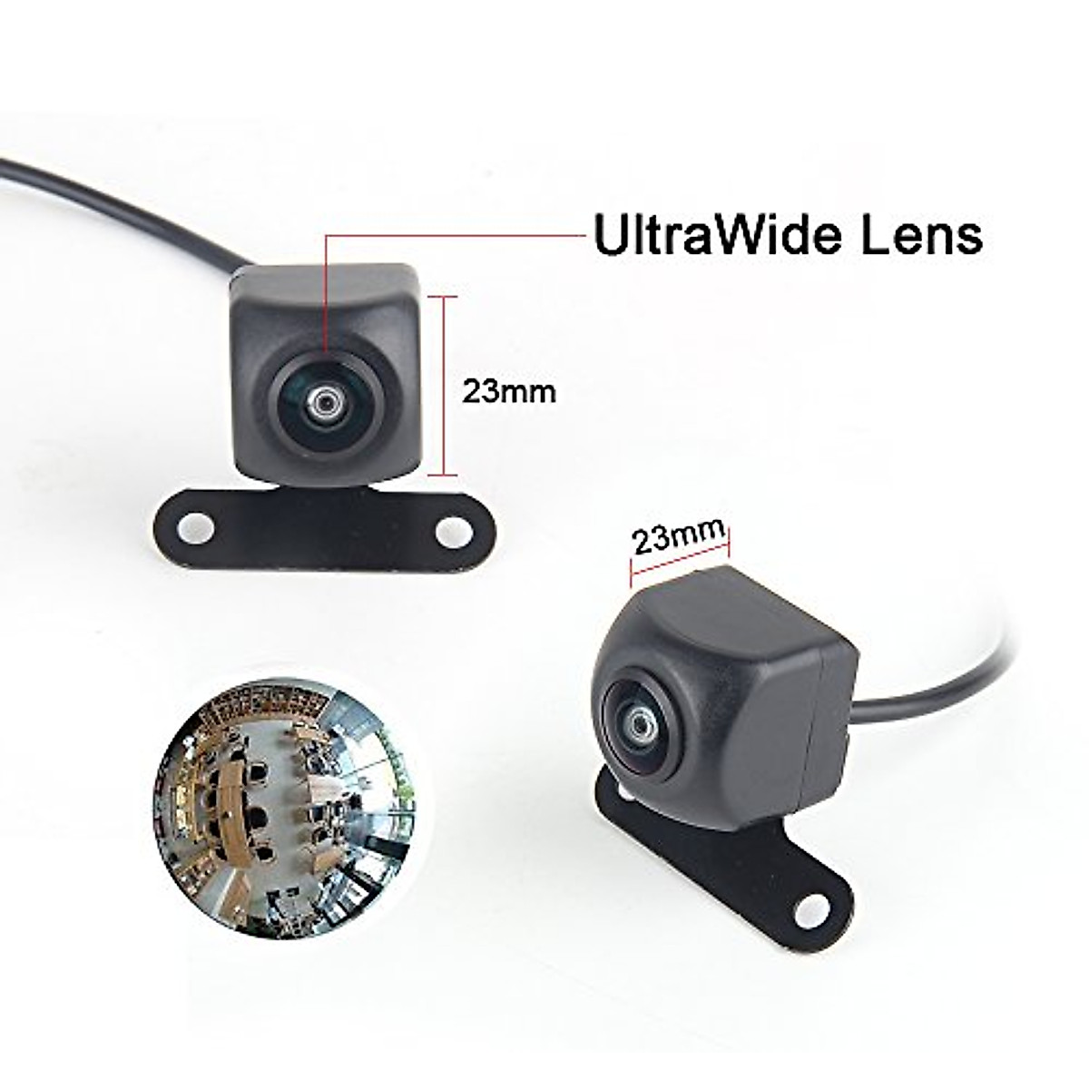 Dasaita 170° Angle HD Fisheye Lens Reversing Camera for Universal Rear View Backup Cams Back up Rearview Cams Reversing Parking Kit