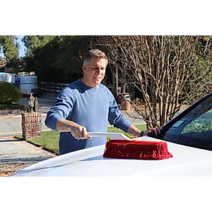 The Original California Car Duster California Car Duster 62443 Standard Car Duster with Plastic Handle, Red 25 Inch