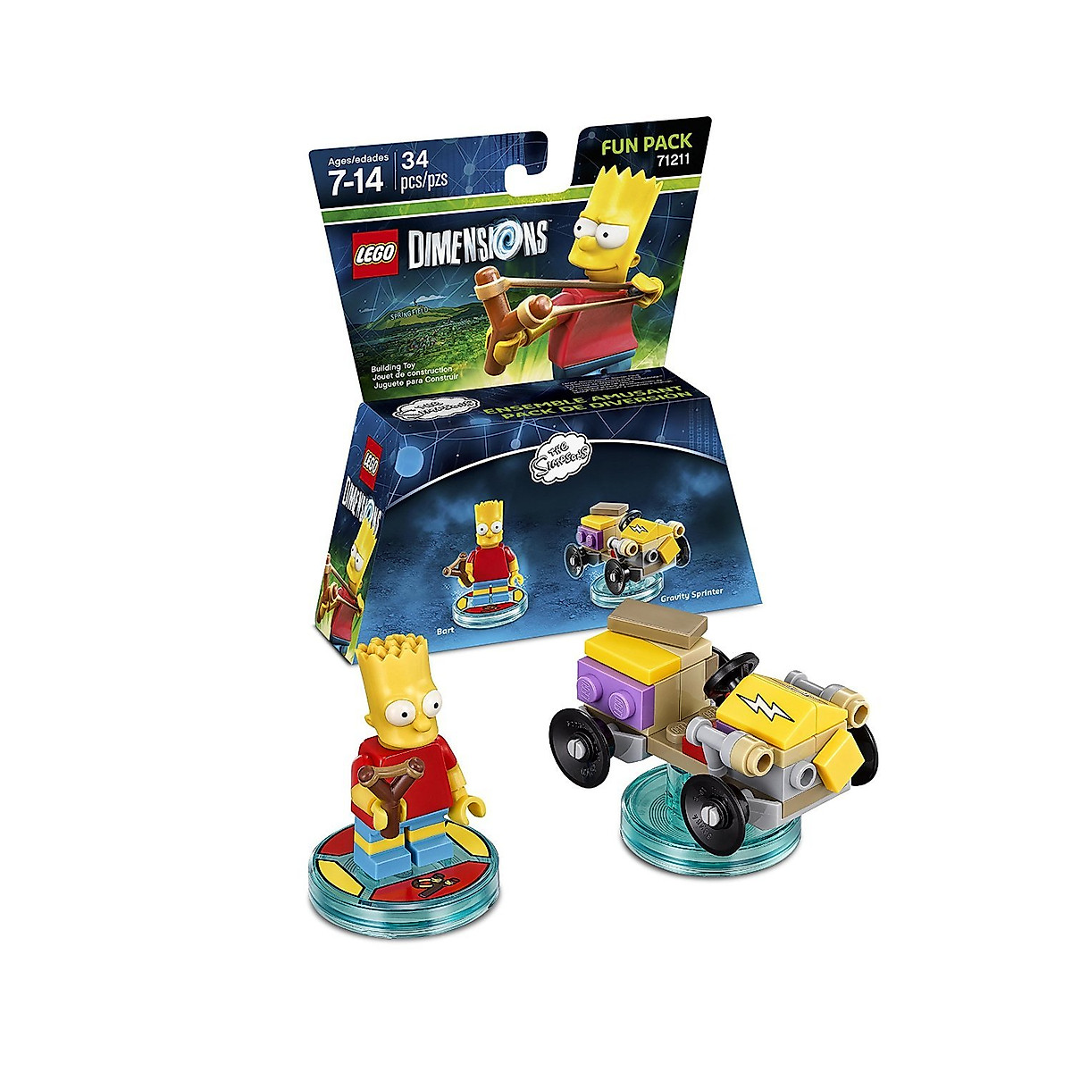 Lego Dimensions Starter Pack with The Simpsons Homer Level Pack Bart Simpson and Krusty Fun Packs PS4