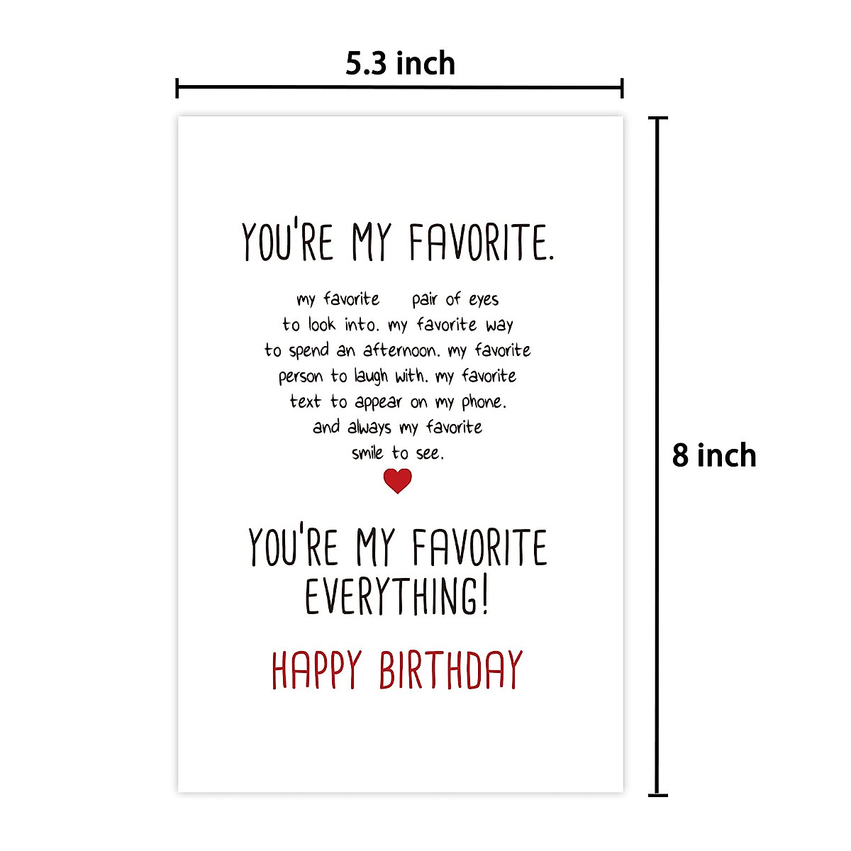 Ulbeelol Birthday Card, 5.3 x 8 inch, Printed on 300gsm Paper, Cute Design, Envelope Included