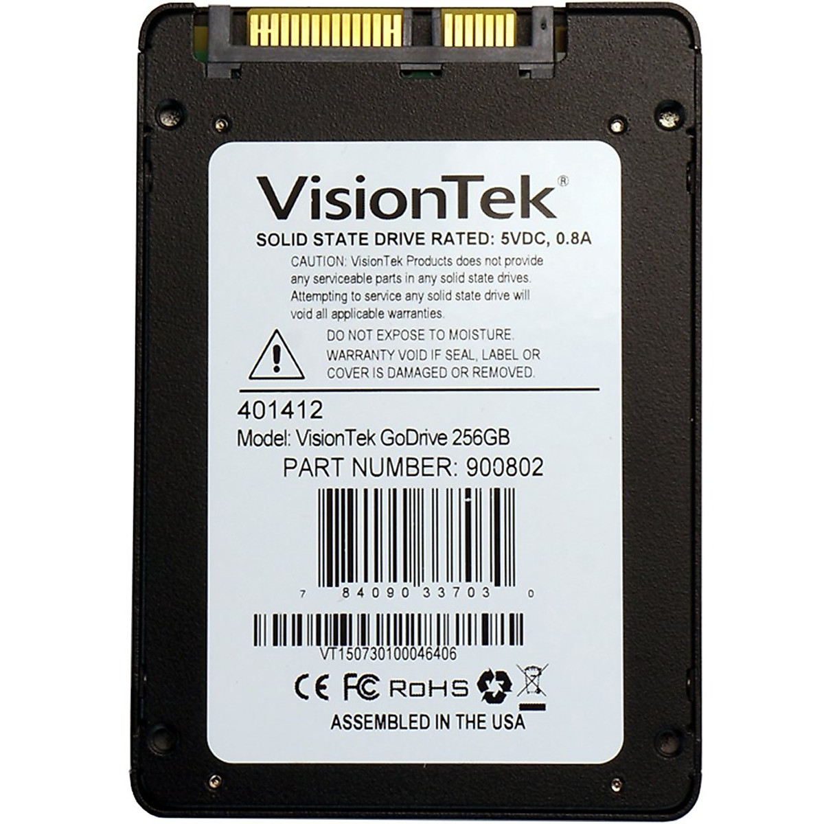 VisionTek 256GB 7mm SATA III Internal 2.5-Inch Solid State Drive - 900802