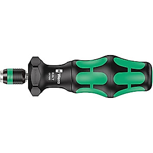 WERA 05057480001 826 T Kraftform Turbo bit-Holding Screwdriver Handle with Rapidaptor Quick-Release Chuck, 1/4" x 146 mm