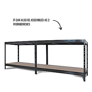 AR Shelving Heavy-Duty Garage Shelving, 4-Shelf Unit, 1000-Lb. Capacity Per Shelf, 60in.W x 24in.D x 70in.H, Model# TR18S410KGIFD9G00