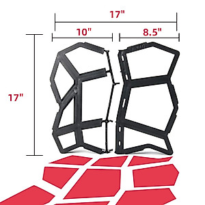 Anothera 17"x17"x1.6" Walk Maker Reusable Concrete Path Maker Molds Pathmate Stone Molding Stepping Stone Paver Yard Patio Lawn Garden DIY Walkway Pavement Paving Moulds (Irregular)