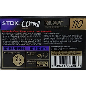 TDK CD POWER AUDIO CASSETTE 110 MINS