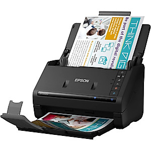 Epson Workforce ES-500W II Wireless Color Duplex Desktop Document Scanner for PC and Mac, with Auto Document Feeder (ADF) and Scan from Smartphone or Tablet