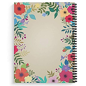Softcover Be Happy 8.5" x 11" Funny Sloth Spiral Notebook/Journal, 120 Wide Ruled Pages, Durable Gloss Laminated Cover, Black Wire-o Spiral. Made in the USA