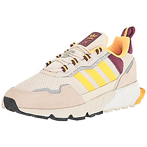 adidas Originals Women's ZX 1K Boost, Wonder White/Solar Gold/Victory Crimson, 9