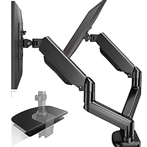 HUANUO Dual Monitor Stand and Steel Monitor Mount Reinforcement Plate