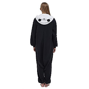 Adult Animal Onesie Pajamas, Men and Women's Skeleton Cosplay Costume Sleepwear, One-Piece Unisex Homewear Medium