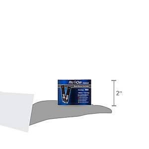 ReliOn Premier Blood Glucose Test Strips, 100 Count Bundle with Exclusive GABRENZ Fridge Magnet
