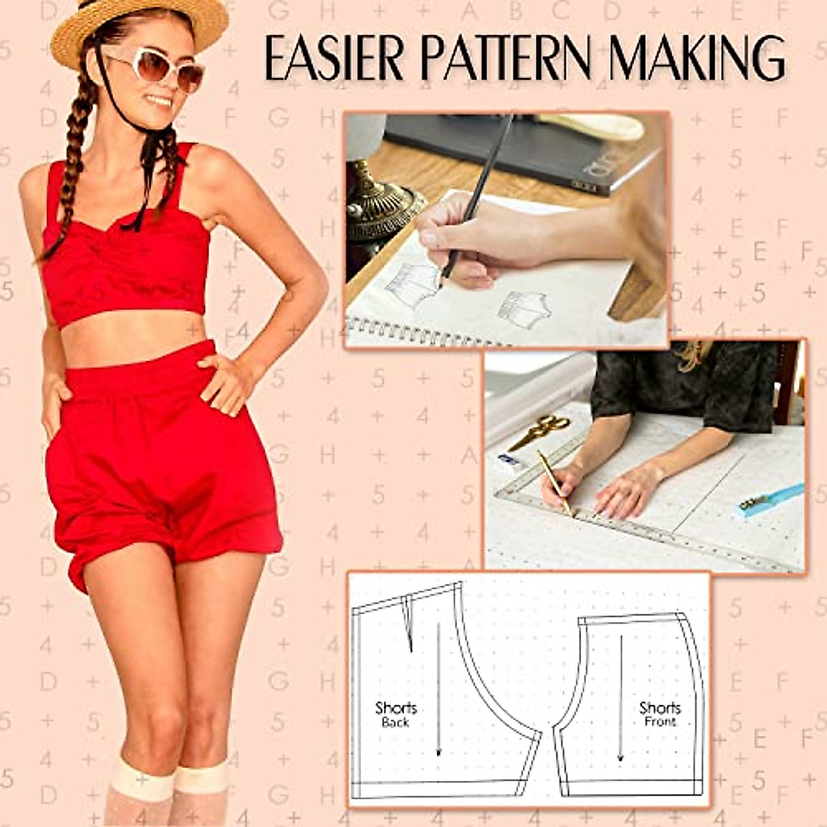 Pattern Paper for Fashion Design - 45 inches x 10 Yards, Alpha Numeric Dotted Marking Paper - Made in The USA