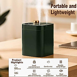 Fanximan Mini Battery Powered Cordless Humidifier - Portable Wireless Plant Humidifier,USB Rechargeable Small Humidifier for baby,Bedroom,Travel,Office