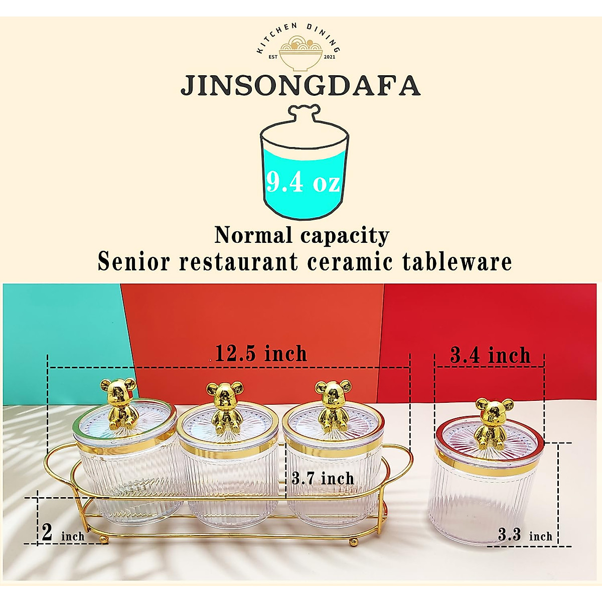 jinsongdafa Metal tray Snack candies tank with cover,3 Removable Snack candies tank tray, For Food Dispenser, Biscuit jar, Airtight jar, Snack, Jewelry Storage, candies, and Condiments White