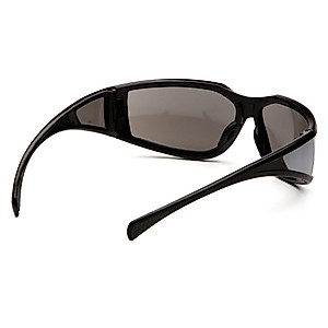 Pyramex Exeter Safety Eyewear, Silver Mirror Anti-Fog Lens With Black Frame