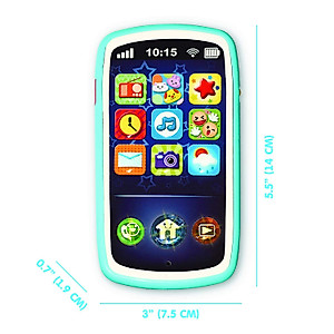 Baby Phone Toy with Record & Playback Features - Musical, Interactive and Educational Cell Phone Toddler Toys with 12 Smart Light Up Buttons - Learning Phones for Kids 6+ Months – ASTM Certified