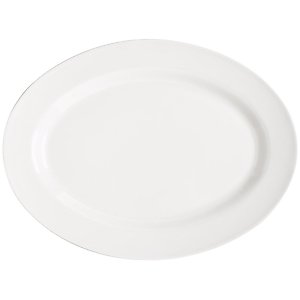 G.E.T. OP-618-W Milano White 18" x 13.5" Oval Platter