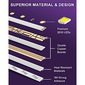 HitLights LED Strip Lights Warm White 3000K, 16.4ft High Density Tape Light, UL-Listed, 600 LEDs, 300Lm/ft, 12V Flexible Dimmable Rope Lights for Bedroom, Kitchen, Cabinet (Power Source Not Included)