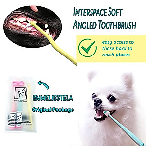 Emmeliestella Small dog & Cat Toothbrush 360 Degree Soft Silicone, Cat Dental Care, Pet Toothbrush, Oral Hygiene, Easy to Handle, Deep Clean, Independent Packaging, light sky blue & light pink (3 PCS)