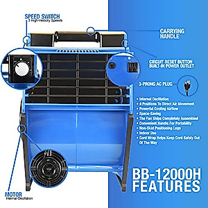 BLUE BLOWER PROFESSIONAL Air Mover 1200 CFM