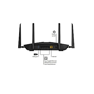 Netgear Nighthawk 5-Stream AX3600 Dual-Band WiFi 6 Router (up to 3.45Gbps) - RAX41
