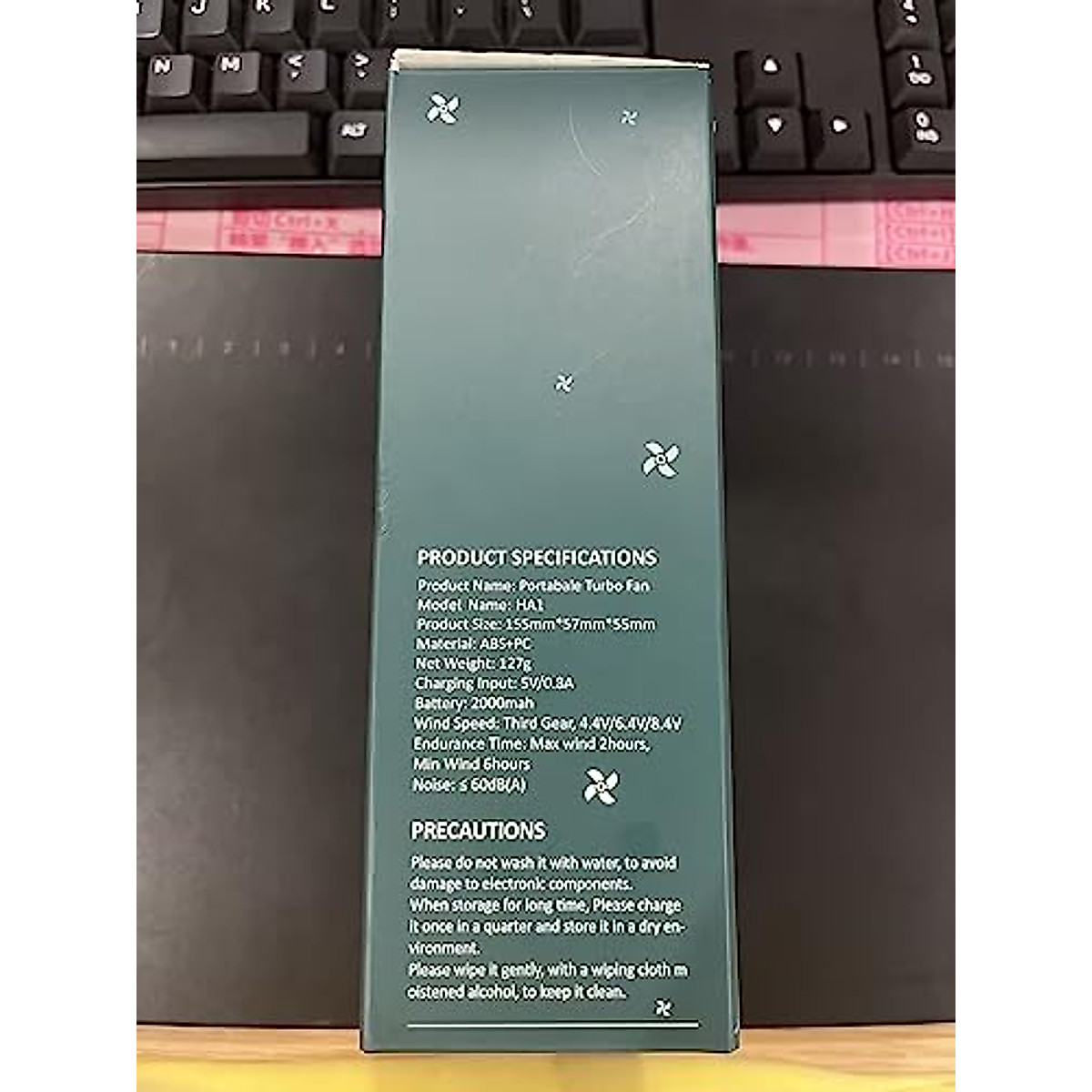 KENSUKA Portable Handheld Fan with Aromatherapy HA1, Personal USB Rechargeable Mini Turbo Fan with 3 Speed Adjustable and Desk Base, Pocket Hand Fans for Women, Travel, Makeup, Outdoor, Indoor.