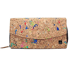 boshiho Natural Cork Wallet - Large Capacity Smart Phone Long Clutch Purse for Women Vegan Gift (Cork 1)