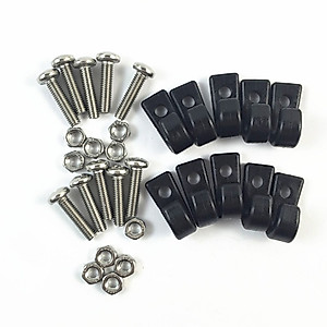 DHLink 10 Pcs Nylon J Hooks with Screws and Nuts Set Kayaks Accessories