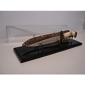 RCS Plastics Knife Display Case 14in Stand with Sheath or Scabbard Holder Fits Custom Work and Randall Knives (50014-2)