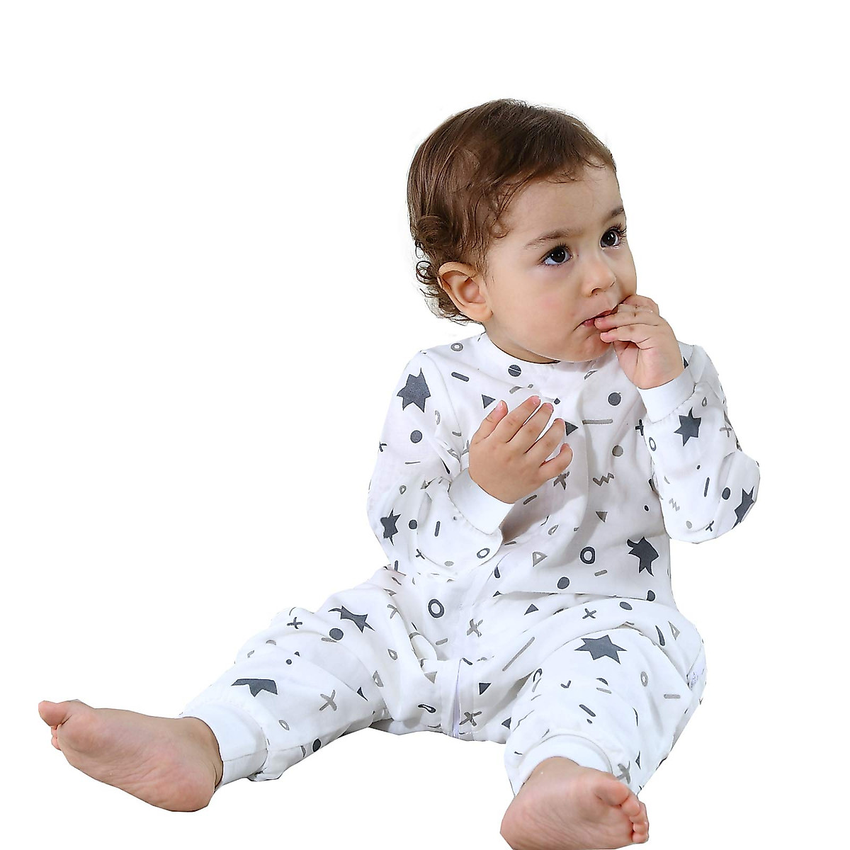 ililmmoe Muslin Original 100% Cotton Sleeping Sack Sleep Bag with Legs Baby Wearable Blankets Long Sleeves 1-4T Star/L