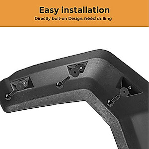 Kemimoto UTV Fender Flare, Front and Rear Extended Mud Guards Compatible with Can Am Defender HD 5/ HD8/ HD10/ MAX 2016 17 18 19 20 21 22 23 Replace OEM #715006821 715002424 715006822