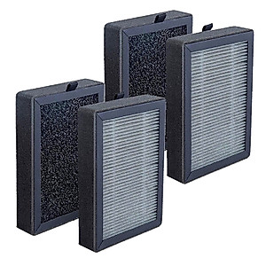 BLUTENET Replacement Filter Fit for Membrane Solutions 2J8, Also for SimPure AP3J9 and Redypure JR6 Air Purifier, Pre-Filter True HEPA Activated Carbon 3 in1 Replace Filter (4 Pack)
