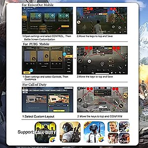 PUBG Mobile Triggers 13 in 1 Combo, 4 GamingTriggers Mobile Phone Game Controller for PUBG/Fortnite/Call of Duty/Rules of Survival, Aim & Fire Trigger for iPhone & Android Phone (Girl)