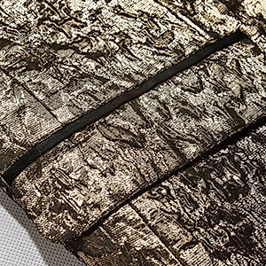 Men's Floral Dress Blazer Suit Jacket One Button Dinner Party Prom Jackets Luxury Stylish Slim Fit Wedding Tuxedo (Brown,50)