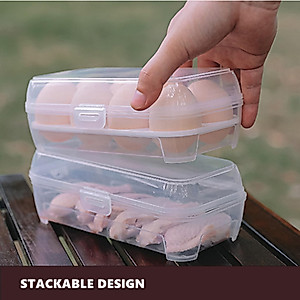 Egg Storage Box 8 Grid Portable Egg Tray Shockproof Leakproof Egg Holder Container for Refrigerator Camping Picnic Hiking, Plastic Egg Storage Box Case, White