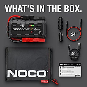 NOCO Boost HD GB70 2000A UltraSafe Car Battery Jump Starter, 12V Jump Starter Battery Pack, Battery Booster, Jump Box, Portable Charger and Jumper Cables for 8.0L Gasoline and 6.0L Diesel Engines