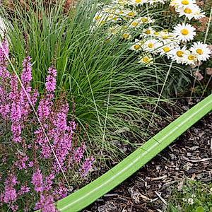 LAVEVE Sprinkler Hose for Yard 100 FT, Garden Soaker Hose with Stakes, Heavy Duty Water Hose Sprinklers for Lawns, Drip Hose Irrigation Tubing (50FT x 2 Pack)