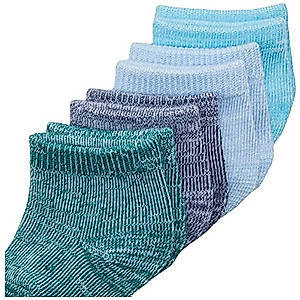 Hanes unisex baby Ultimate Flexy Ankle Length 8-pack Socks, Blues, 6-12 Months US